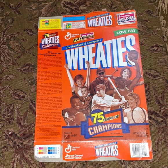 general mills | Other | 9241999 Wheaties Cereal Box Flattened | Poshmark